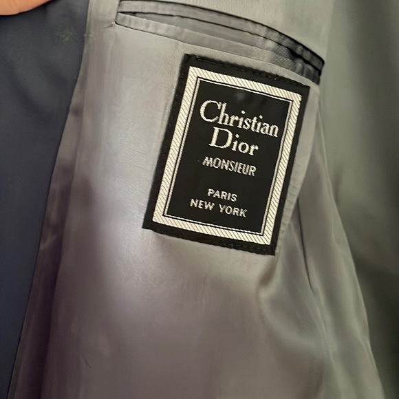 Dior | Suits & Blazers | Christian Dior Blue Suit Double Breasted With ...